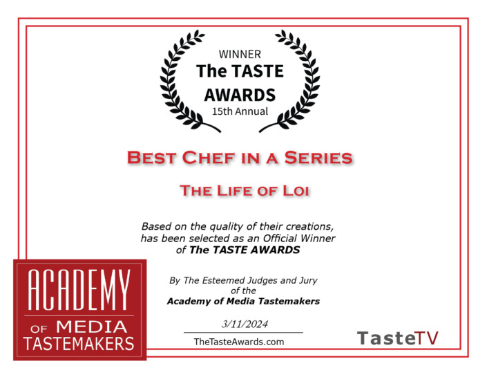 Award Certificates - 15th Annual TASTE AWARDS - The TASTE AWARDS
