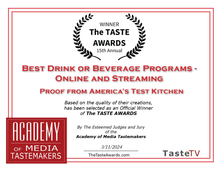 Award Certificates - 15th Annual TASTE AWARDS - The TASTE AWARDS